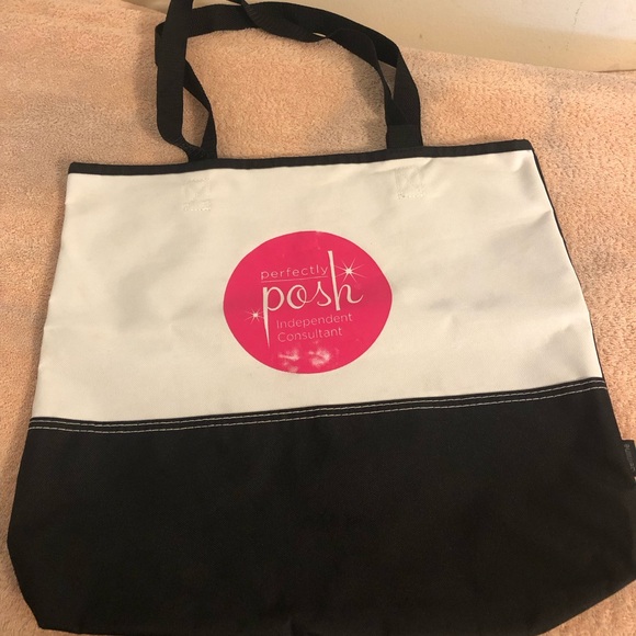 Perfectly Posh | Bags | Perfectly Posh Canvas Tote Bag 5x14x2 | Poshmark